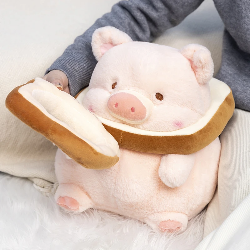 Lovely Lulu Pig Bread Plush Toy Creative Stuffed Animals Pink Piggy ...