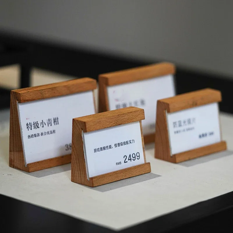 10pcs-lot-Wooden-Price-Display-Board-Vertical-Product-Introduction ...