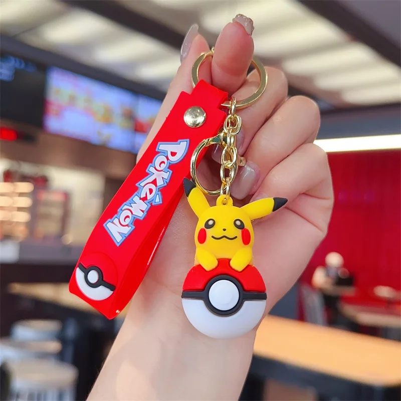 Pokemon-Pikachu-Keychain-Anime-Figures-Squirtle-Cartoon-Keyholder ...