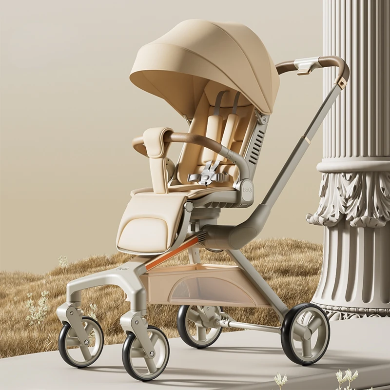 Double-Pushrod-Style-Folding-Lightweight-Strollers-Two-way-Baby ...