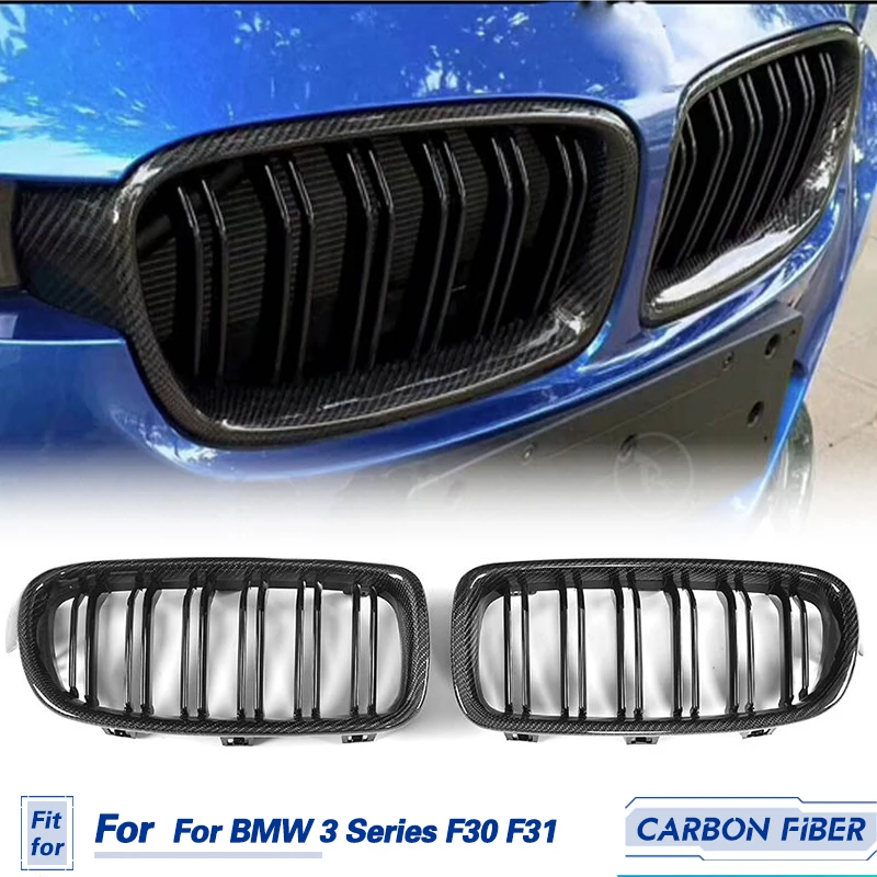 Car-Front-Grille-Genuine-Carbon-Fiber-For-BMW-3-Series-F30-F31-318i ...