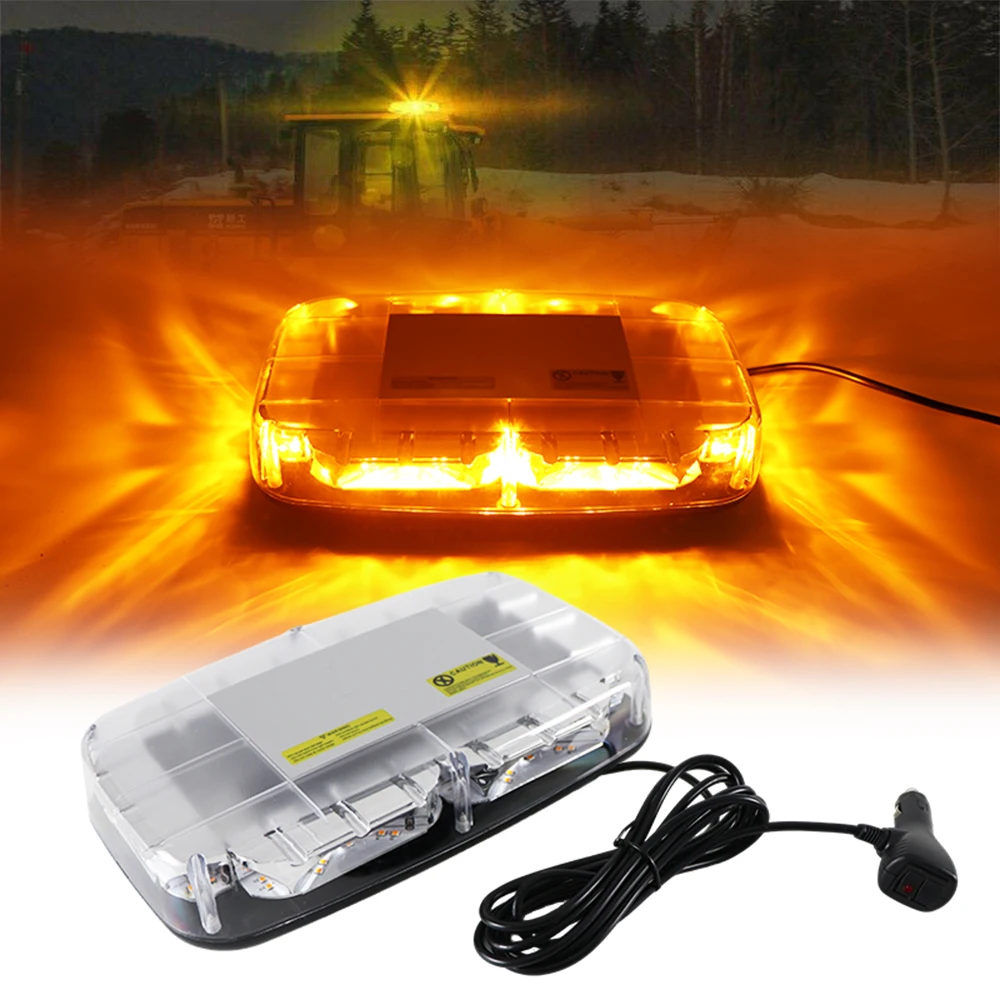 Magnetic Base 54 LED Emergency Strobe Light Car Police Roof Flashing ...