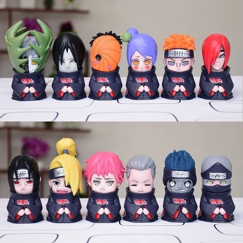 6Pcs/Set Anime Naruto Figure Model Toy Q Version Shippuden Akatsuki ...