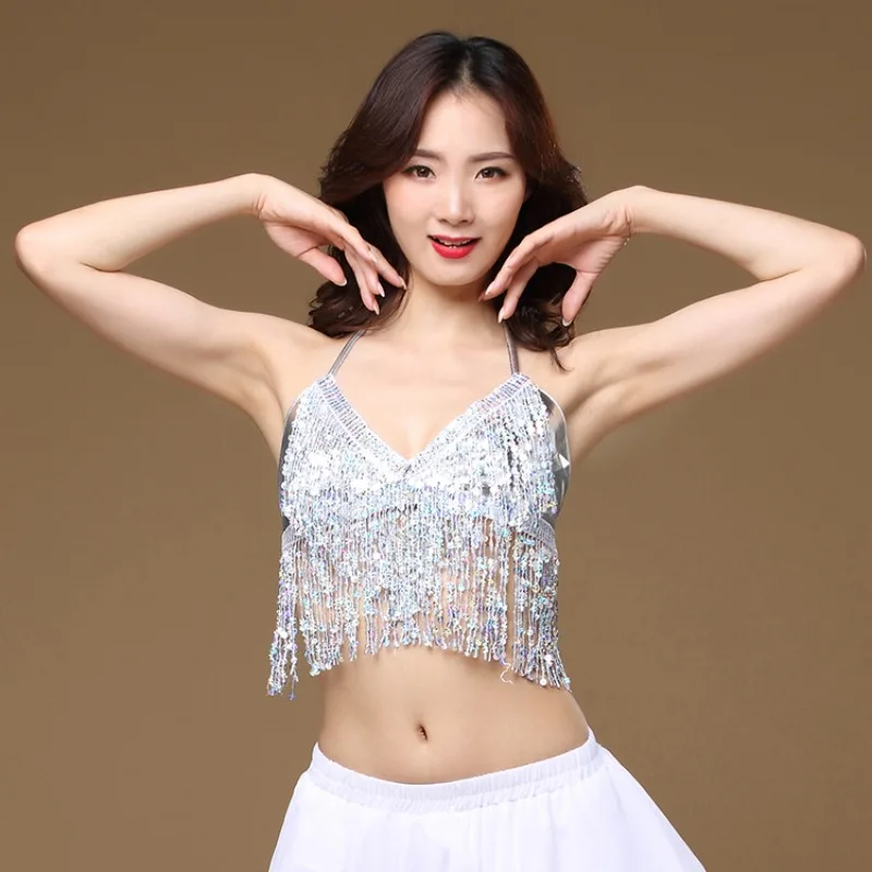 Belly-Dance-Sequins-Bra-European-and-American-Sequins-Performance-Top-DS-Nightclub-Stage-Tassel ...