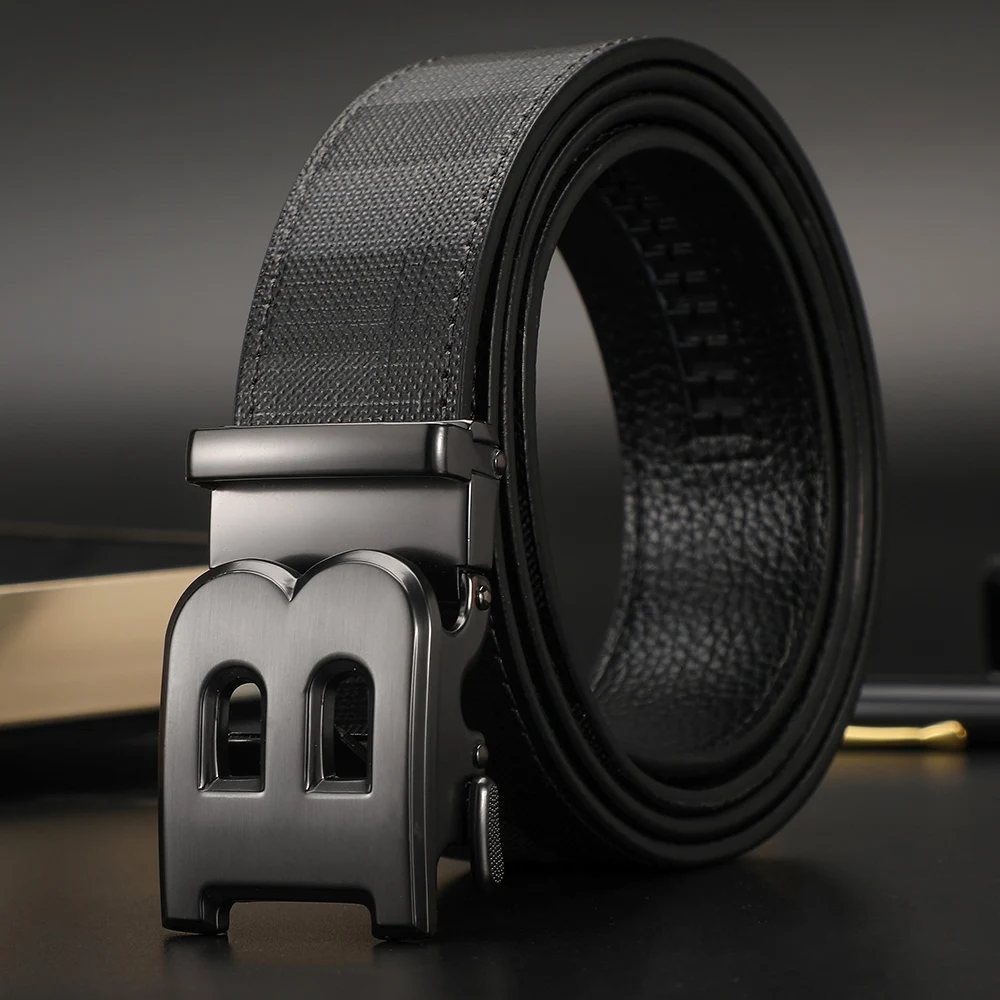 High-Quality-Wide-3-4cm-Men-Belt-Genuine-Leather-Canvas-Luxury-Strap ...