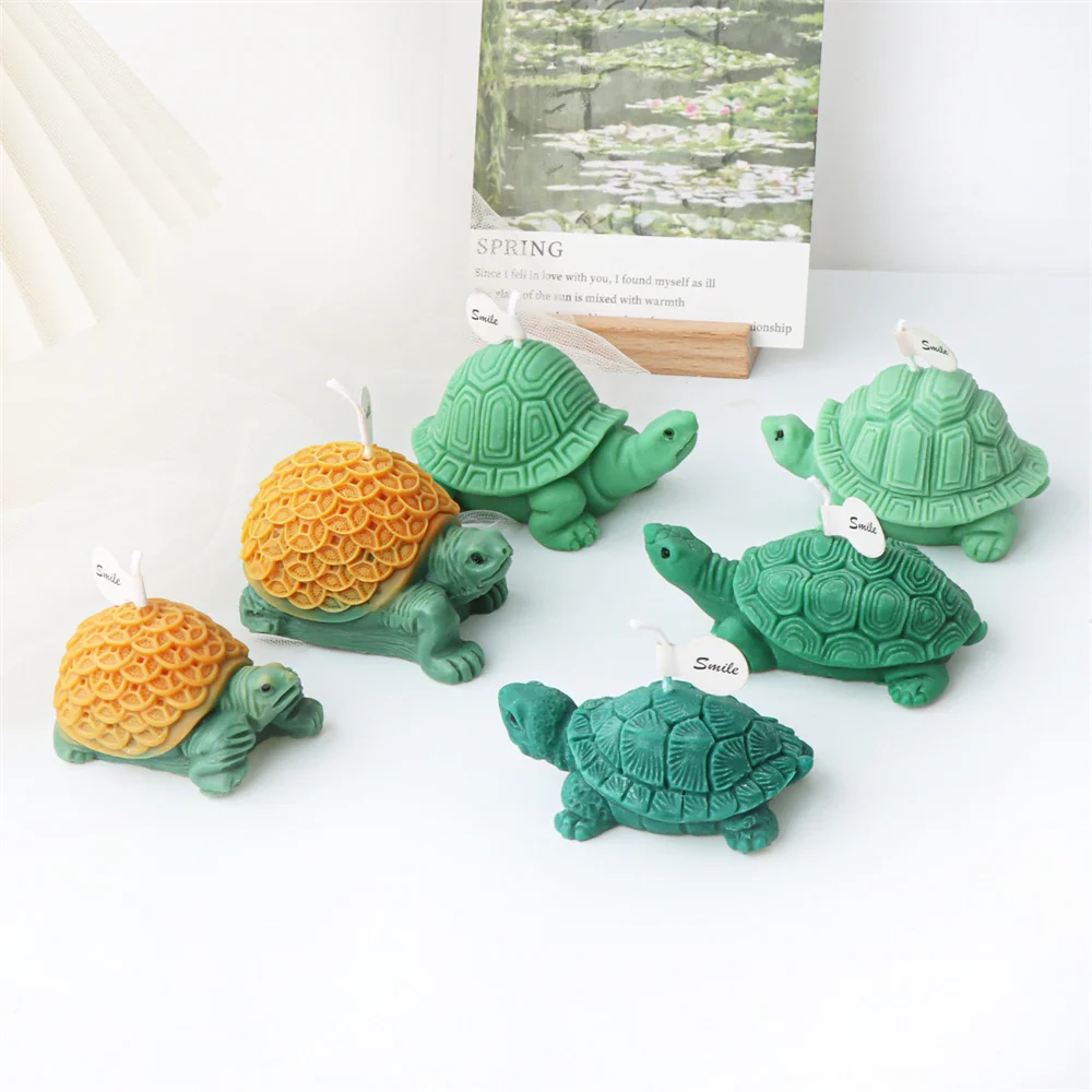 Cute-Money-Turtle-Candle-Silicone-Mold-Tortoise-Animal-Fondant-Silicone ...