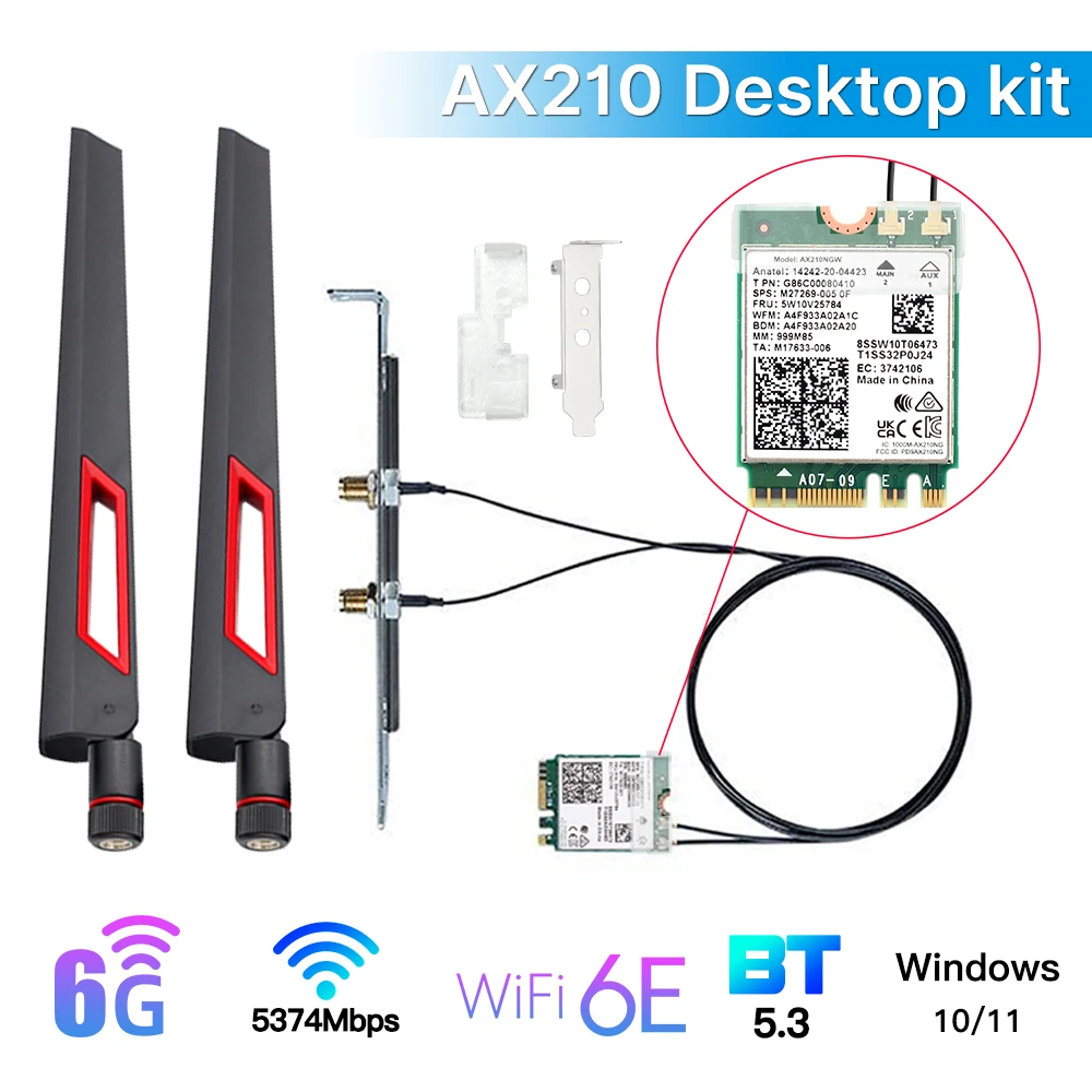 Kit-Adaptador-WiFi-Desktop-Dual-Band-3000Mbps-Wi-Fi-6E-AX210-802-11AX-2 ...