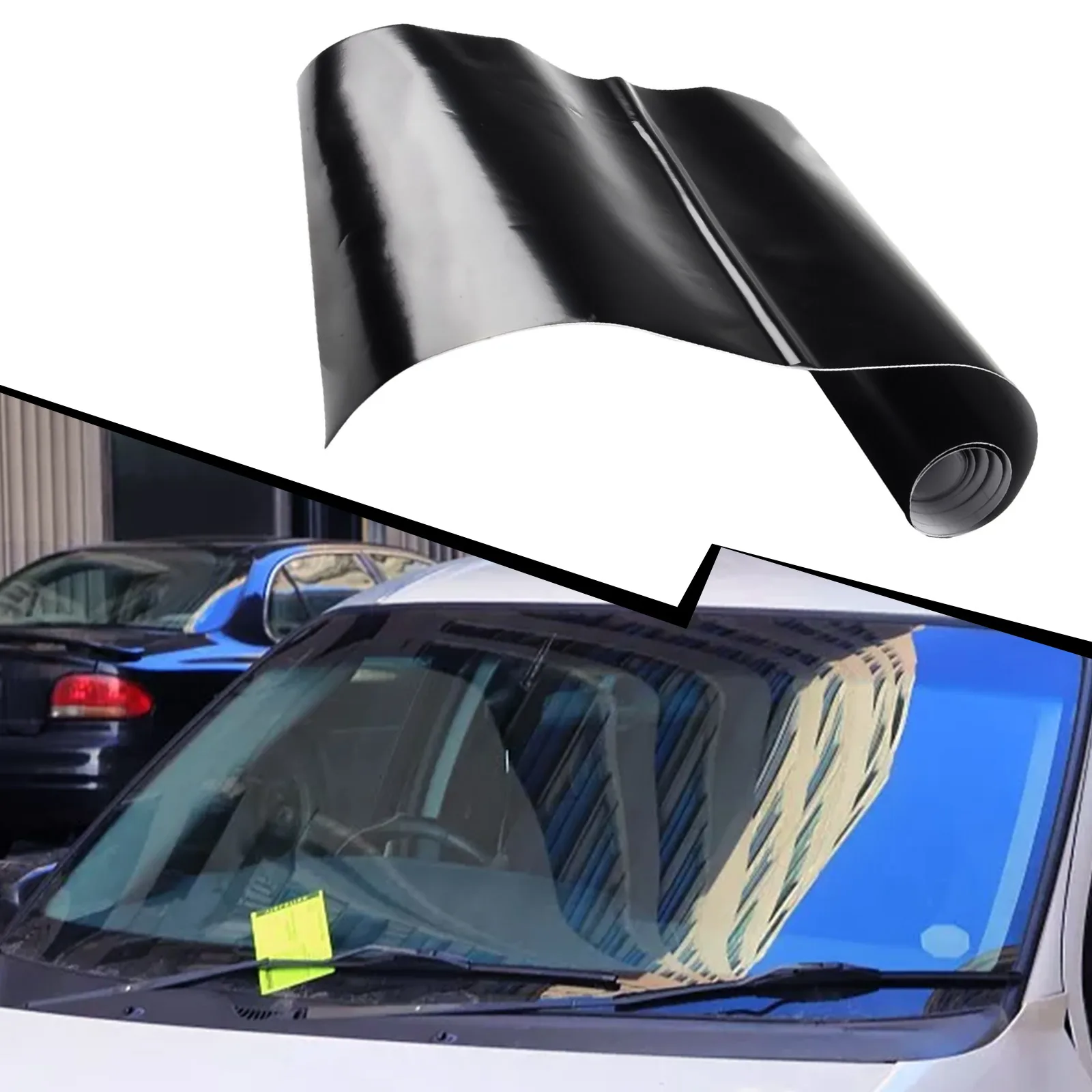 140-X-20CM-Gloss-Black-Sun-Strip-Car-Windscreen-Window-Glass-Sun-Shade ...