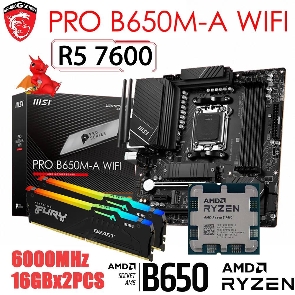 AMD-B650-Motherboard-Combo-MSI-B650M-A-WIFI-AM5-DDR5-Mainboard-With ...