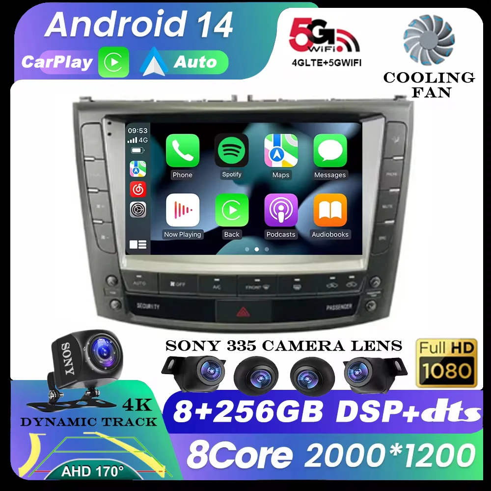 Android 14 Car Radio For Lexus IS250 IS300 IS200 IS220 IS350 2005 ...