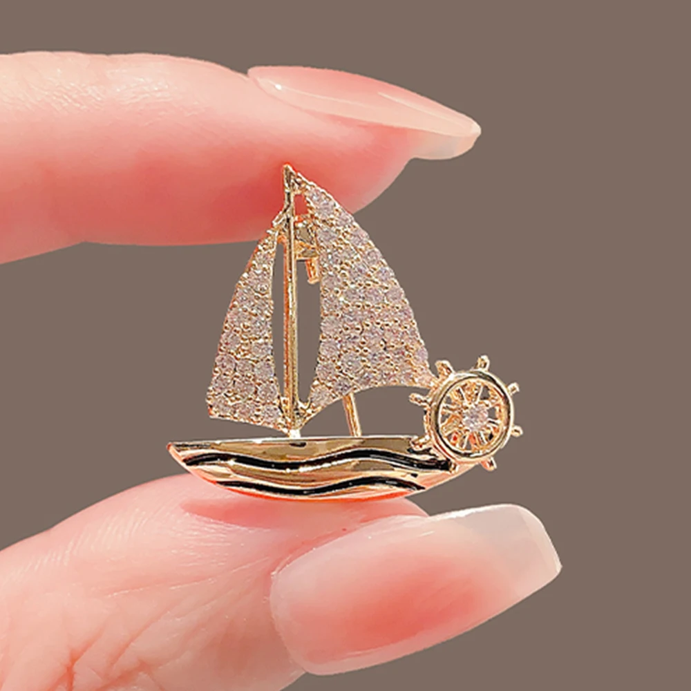 Exquisite-Small-Sailboat-Brooch-Pins-for-Women-Men-Unisex-Rhineston ...