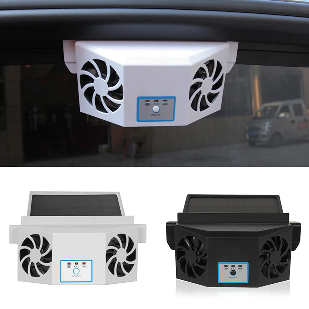 Solar Powered Car Ventilator 2.4V Auto Window Air Vent Cooling Fan ...