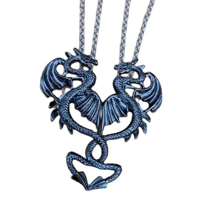 Neo-Gothic-Style-Double-Winged-Paired-Chinese-Dragon-Couples-Pendants ...