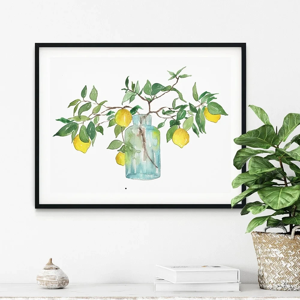 Abstract-Garden-Fruits-Orange-Lemon-Tree-Poster-and-Print-Canvas ...