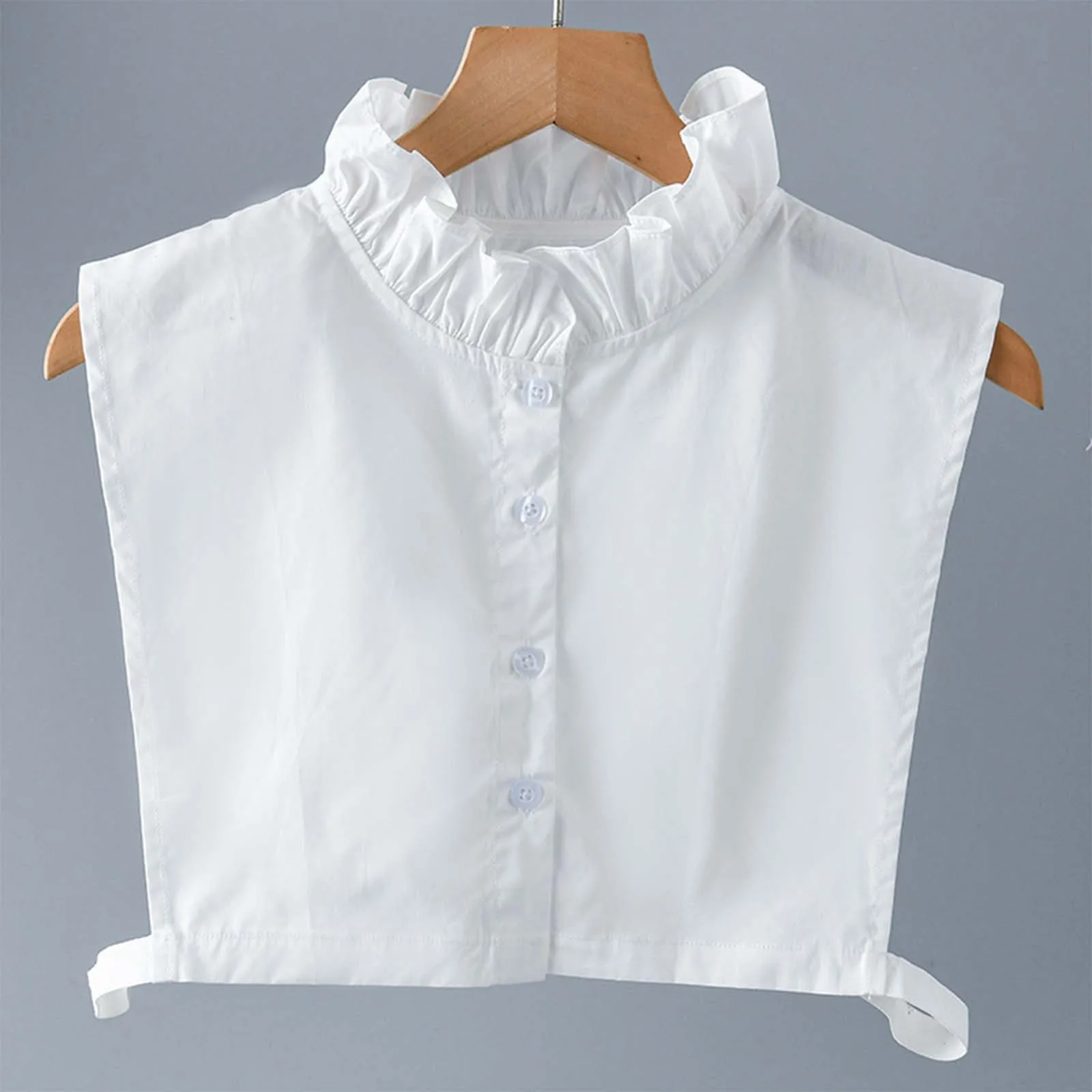 Temperament-Faux-Button-Women-S-Ruffle-False-Blouse-Neckpiece-Versatile ...
