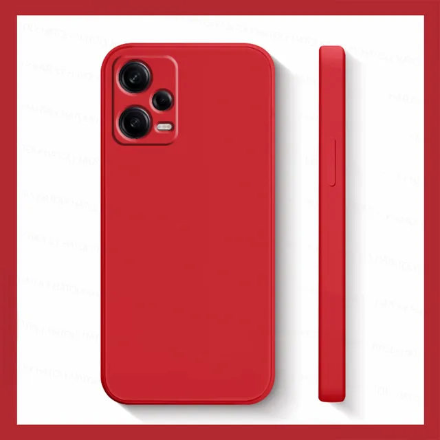 For Xiaomi Redmi Note 12 Pro Plus Case Square Liquid Silicone Cover ...