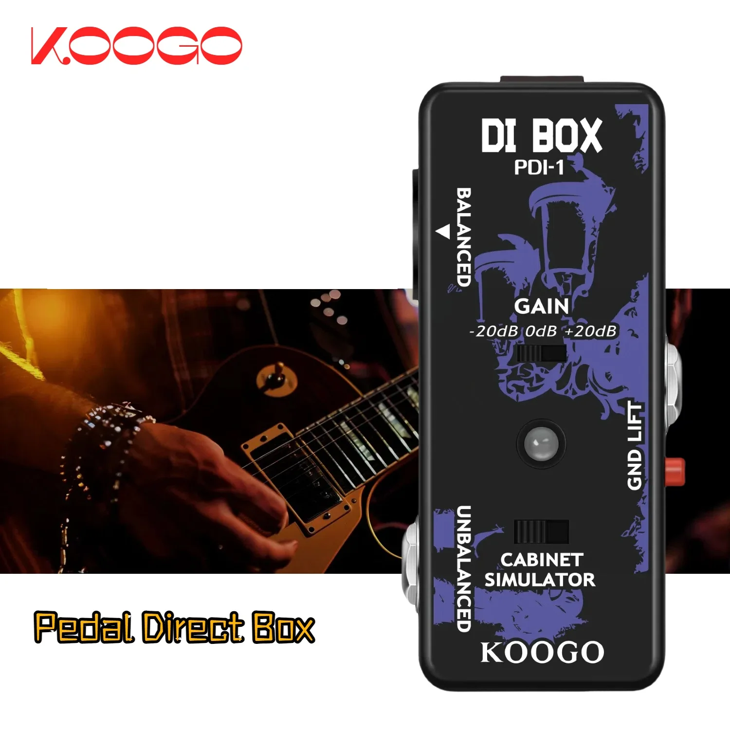 Koogo Mini Direct Box Input DI BOX Smart Guitar Cabinet Simulation ...