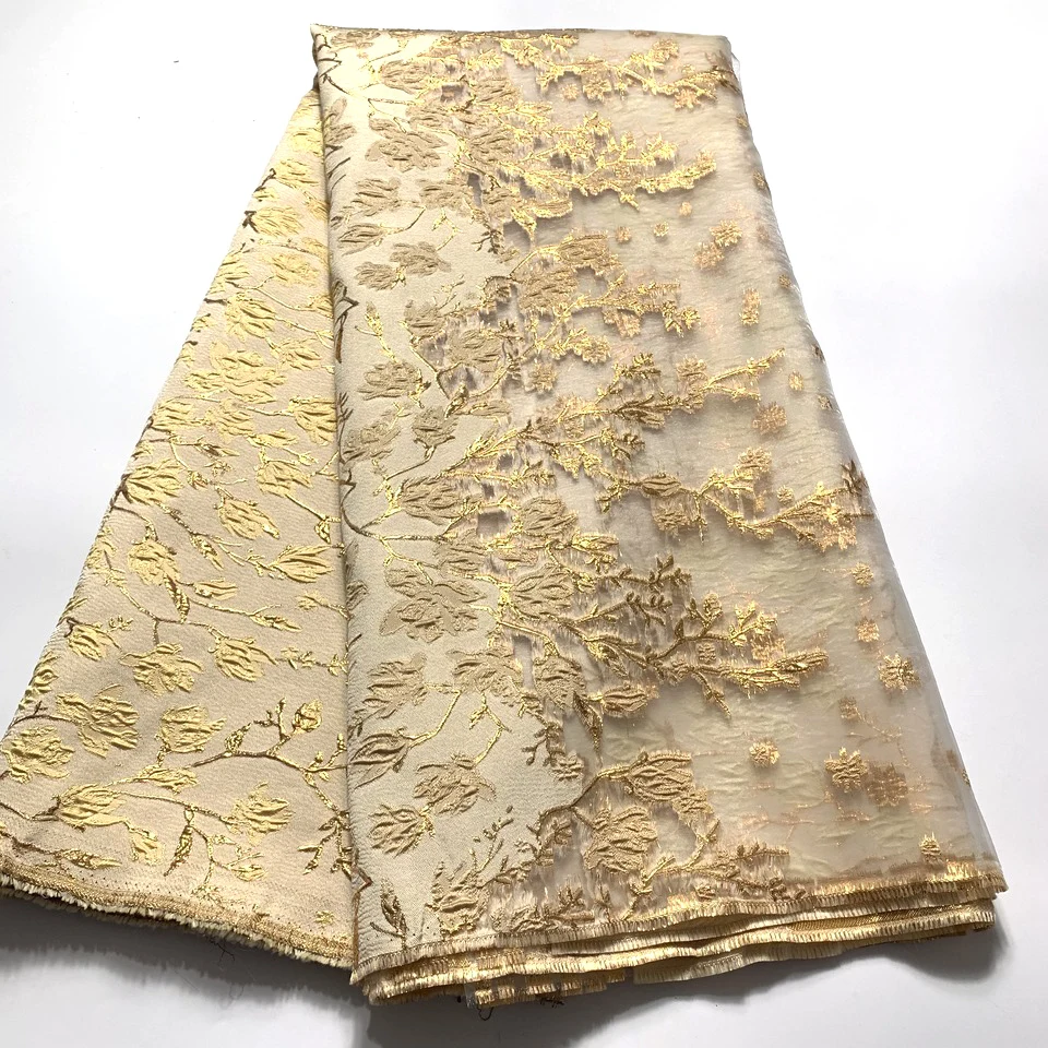 Latest 5 Yards Guinea Brocade Jacquard Fabric African Lace 2021 High ...