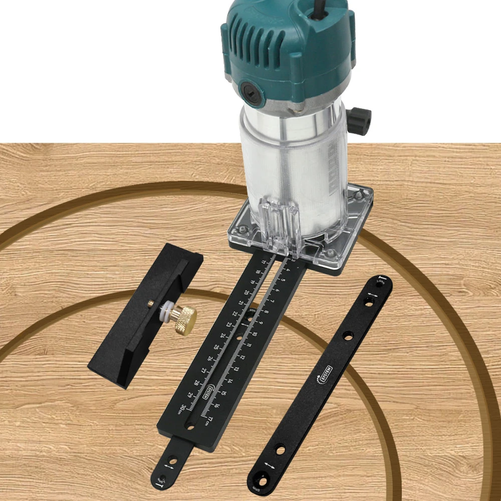 목공 원형 절단 지그, 전기 트리밍 기계용/울타리 슬롯 베이스, 목재 라우터 밀링 베이클라이트 슬롯 가이드| | - AliExpress