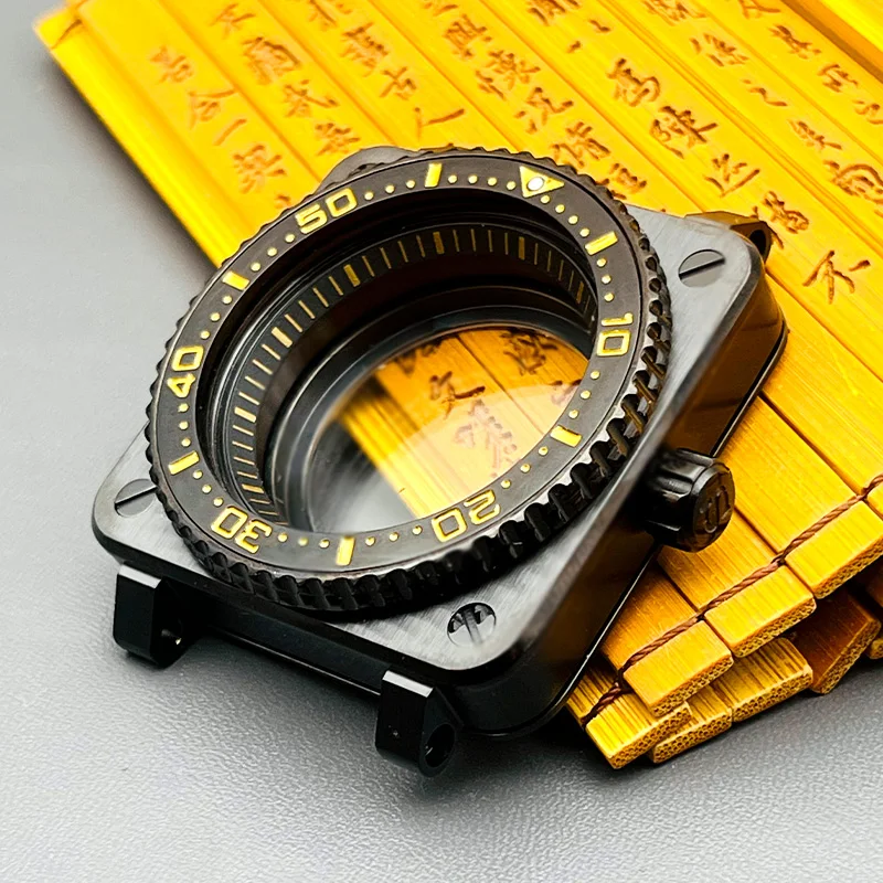 Matte Black SKX007 Square NH35 Watch Cases Fits NH35 NH36 7S26 6R ...