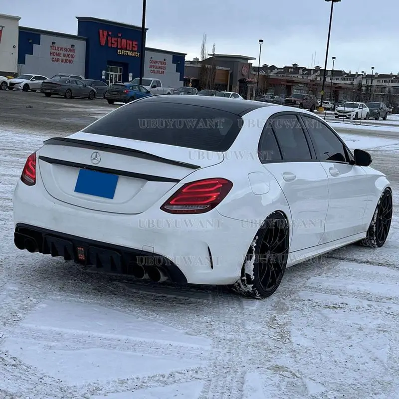 For-Mercedes-Benz-C-Class-Sedan-4-Door-W205-C180-C200-C260-C300-Spoiler ...