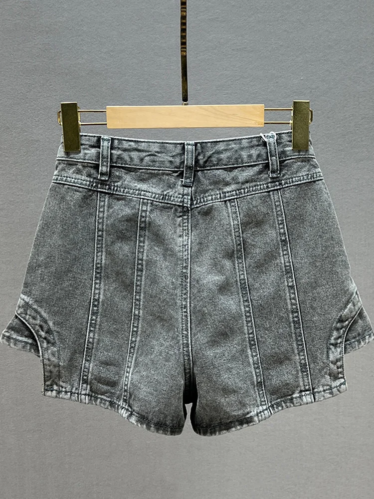 Gray High Waisted Shorts