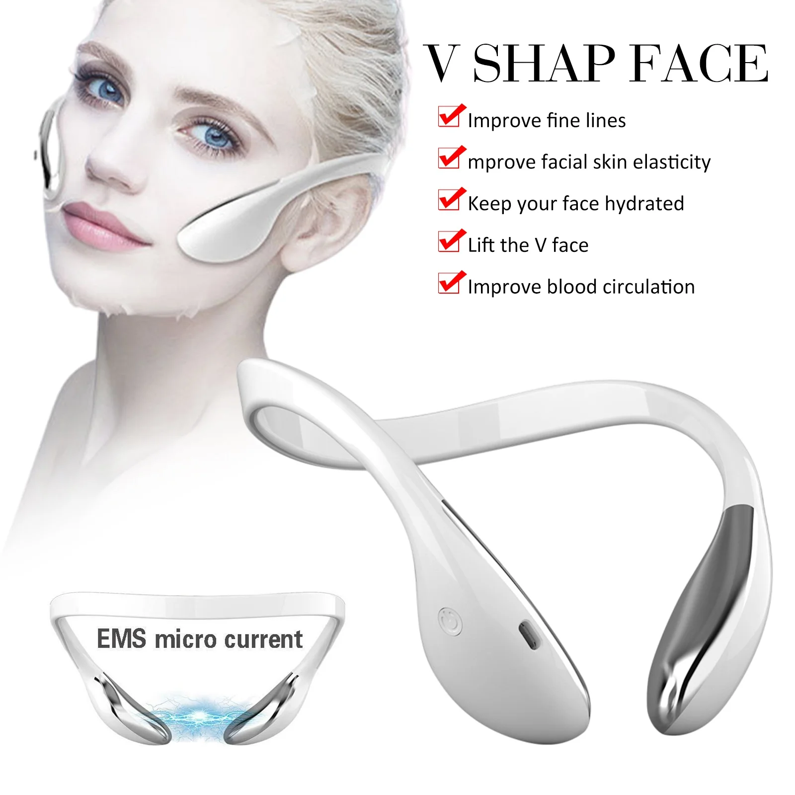 2022 New Arrivals V Shap Face Lift Device Facial Lifting Massager Micro ...