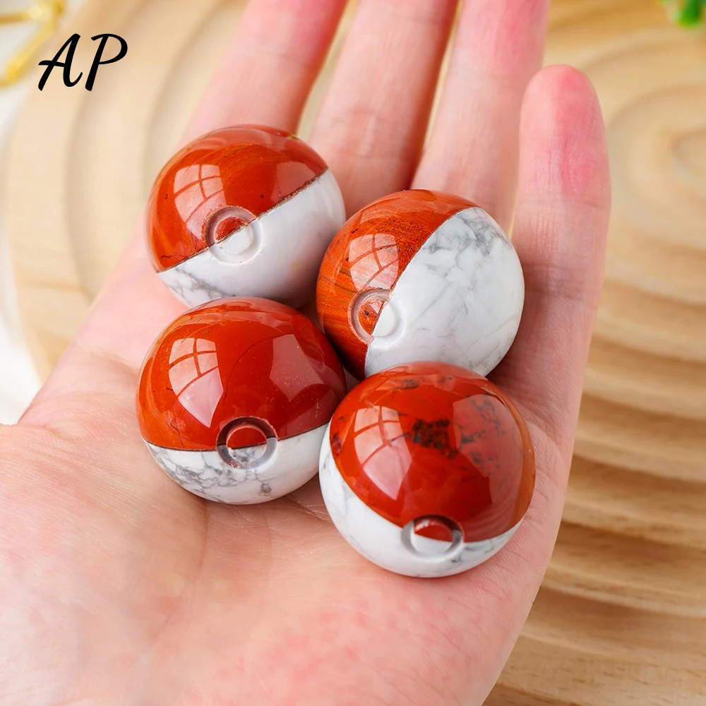 3cm-Natural-Polished-Stone-Red-Jasper-Howlite-Pocket-Monster-Poke-Ball ...