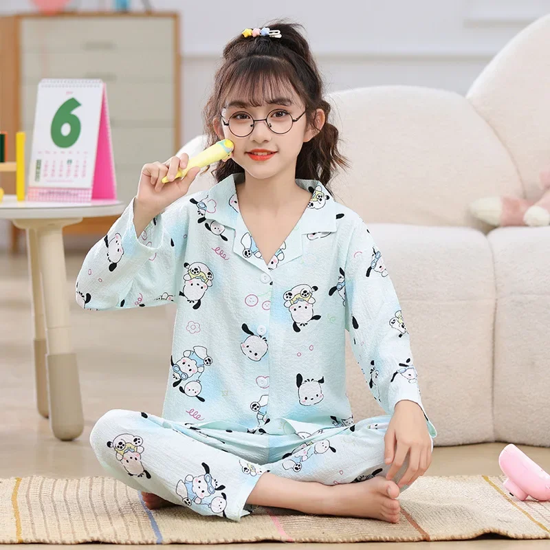 Miniso-Conjunto-de-pijama-de-manga-larga-para-ni-os-c-rdigan-de-dibujos ...