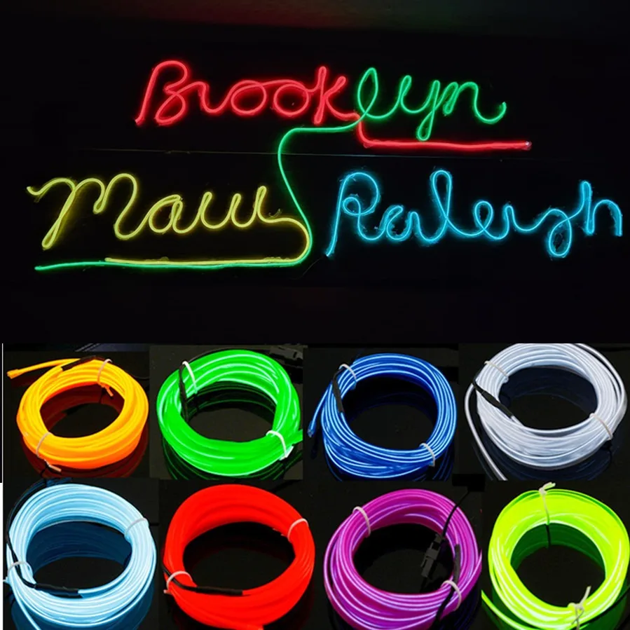 1M-2M-3M-4M-5M-Multicolor-Led-Strip-Flexible-Neon-Light-EL-Wire-Led ...