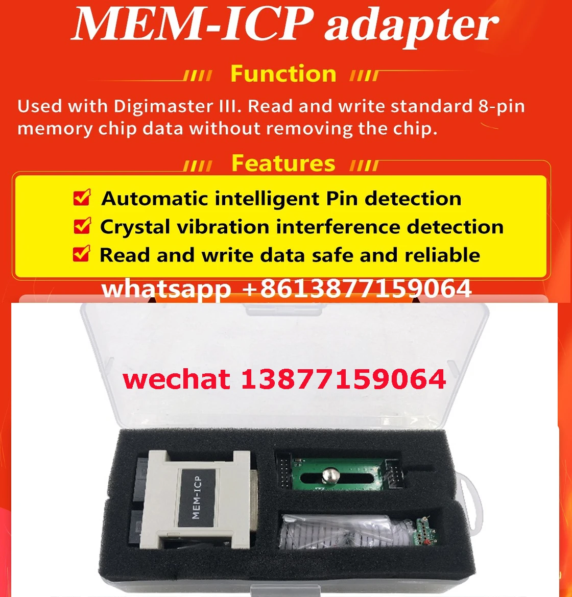 Yanhua MEM ICP Adapter Newest Digimaster III No soldering 8 pin Chip ...