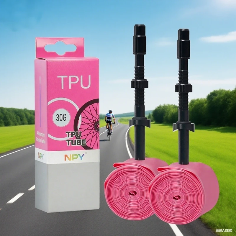 NPY 1/2 Pack Tpu Bike Tubes 700x18-32c Inner Tube,45/65/85mm Aluminum ...