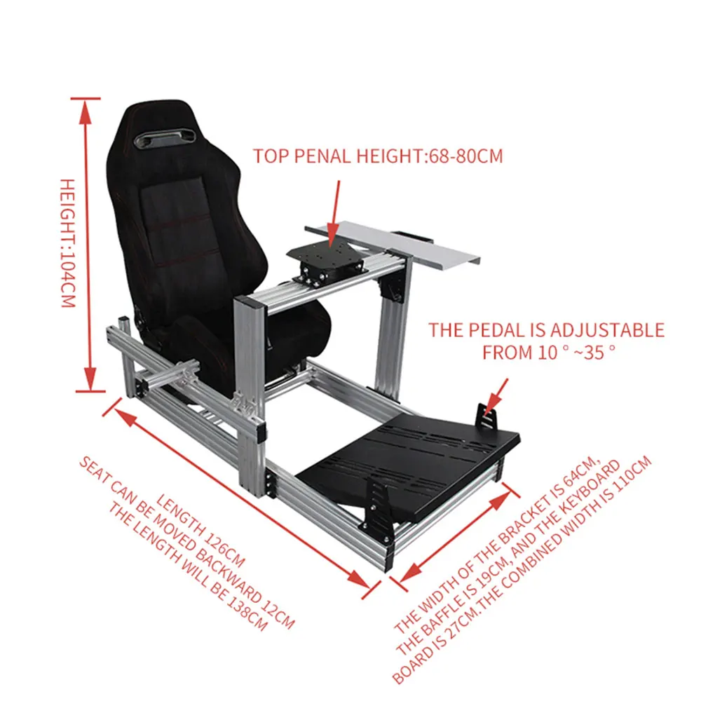 Comfort-Seat-Custom-Aluminium-Contour-3090-Game-Simulator-Seat-Stand ...