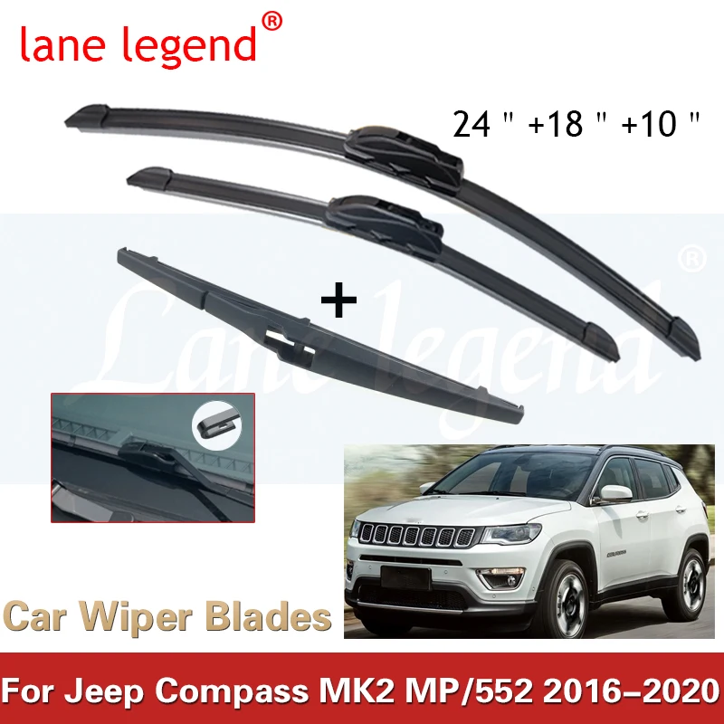 For-Jeep-Compass-MK2-MP-552-2016-2020-Front-Rear-Wiper-Blades-Brushes ...