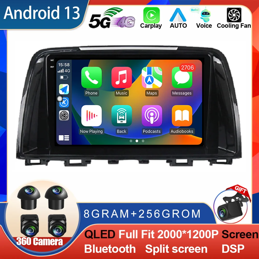 Android-13-For-Mazda-6-GJ-Atenza-2012-2013-2014-2015-2016-2017-Carplay ...
