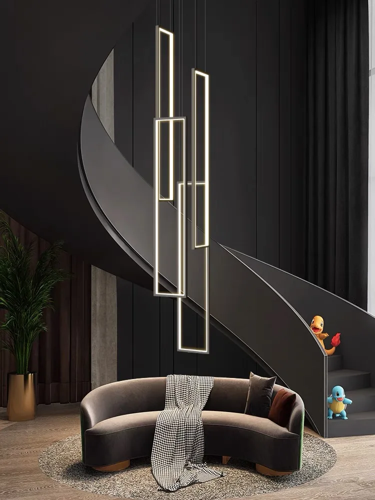 Modern Luster Rectangle Led Chandelier Lighting Living Room Decor Led ...