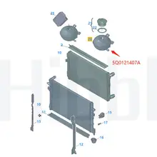 HIBBL อุปกรณ์เสริมรถยนต์ Coolant Reservoir Expansion Tank 5QD121407H ...