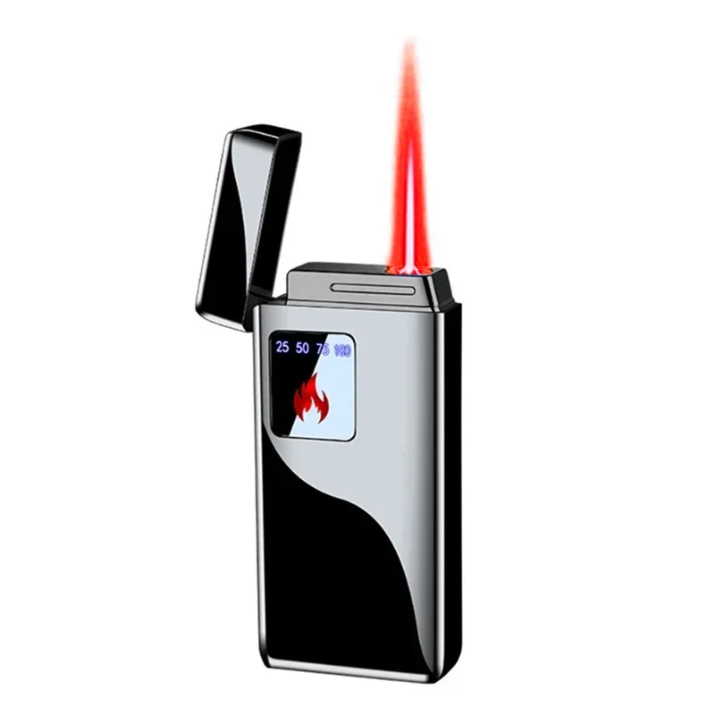 Jet-Flame-Lighter-Touch-Screen-Rechargeable-USB-Electronic-Lighter ...