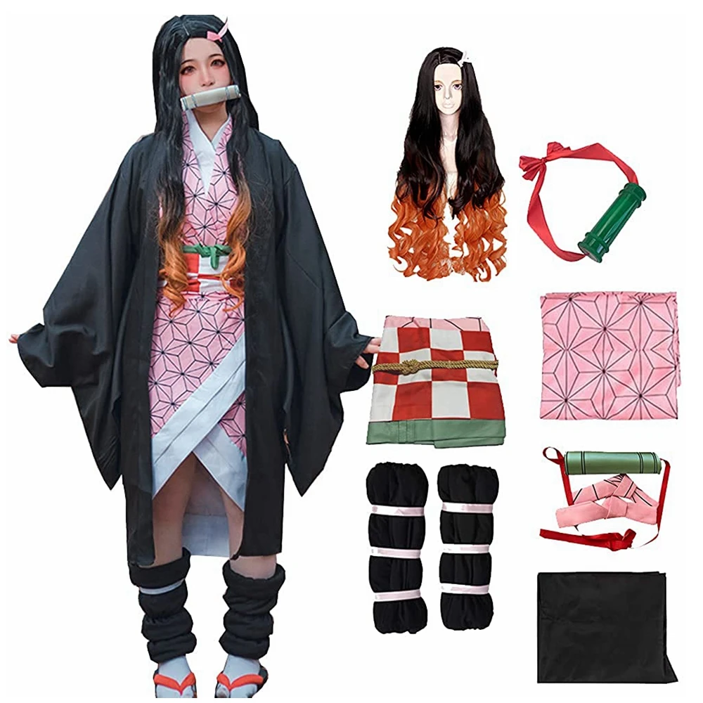 Kamado Nezuko Cosplay Anime Demon Slayer Nezuko Cosplay Costume Kimono ...