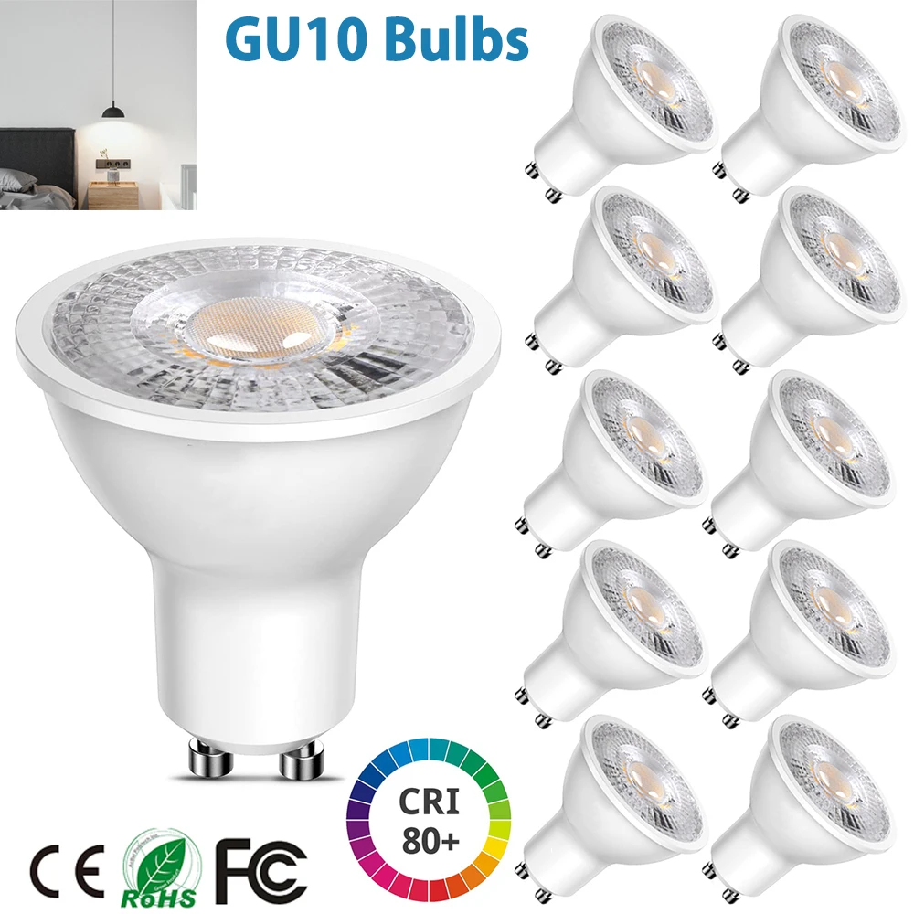 10pcs-lot-GU10-LED-Bulbs-Lamp-7W-AC-100-240V-50W-Halogen-Lights-No ...