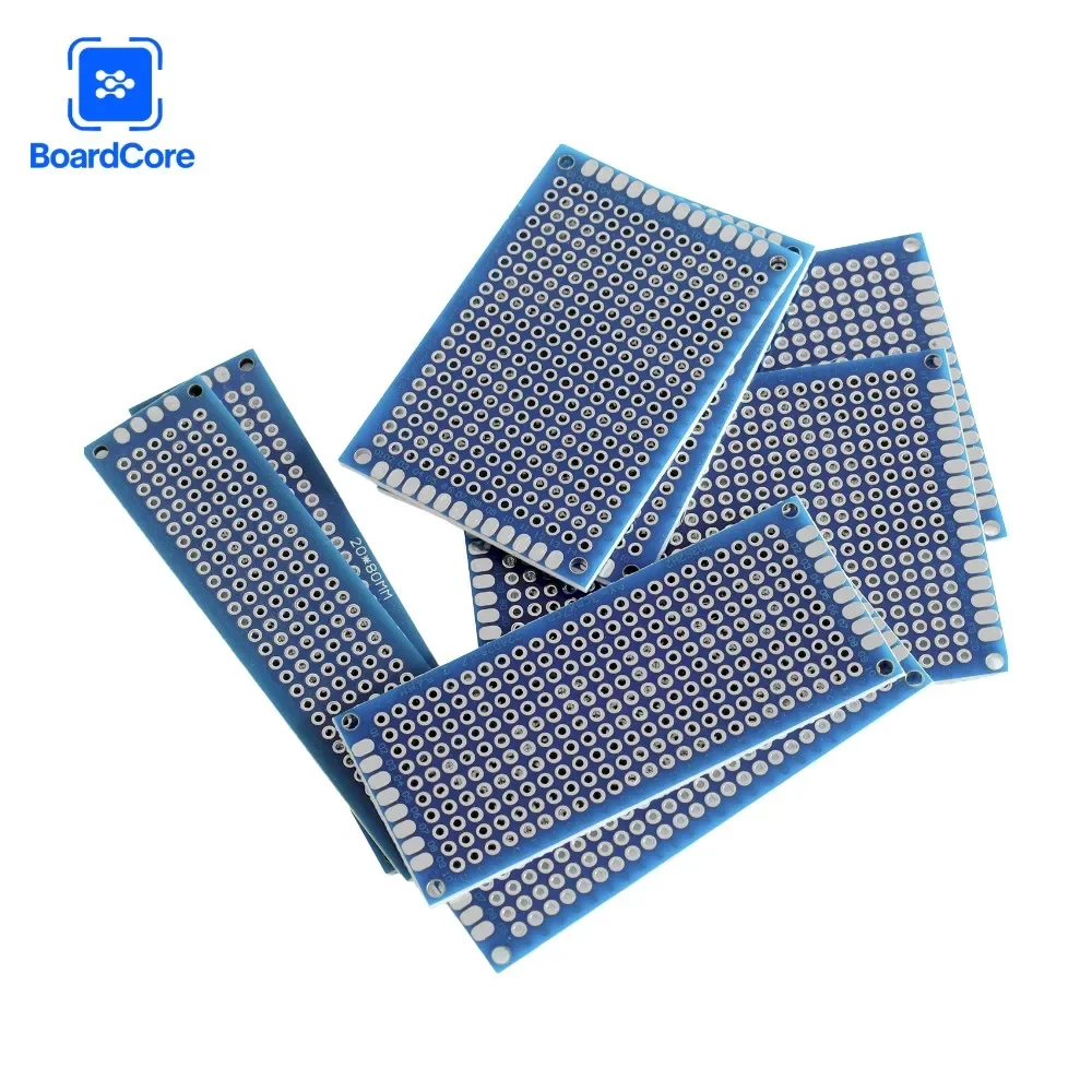 20PCS/Set PCB Board Prototype Board Blue 2x8 3x7 4x6 5x7cm Double Sided ...