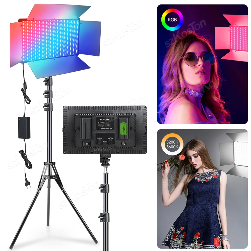 Lâmpada LED portátil para Photo Studio, Fill Panel Light, Vídeo RGB ...