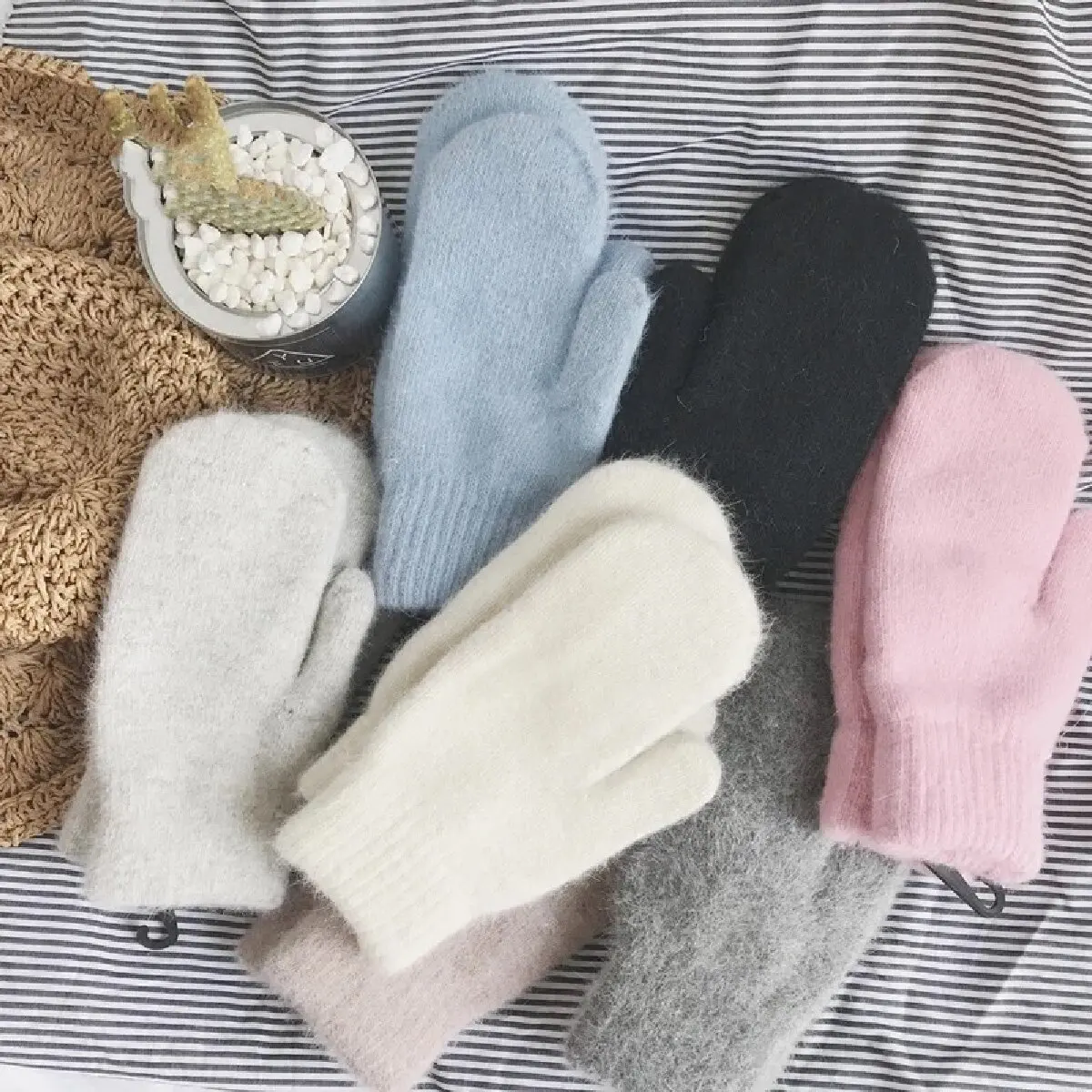 New Women Winter Keep Warm Plus Cashmere Solid Elasticity Soft Full ...