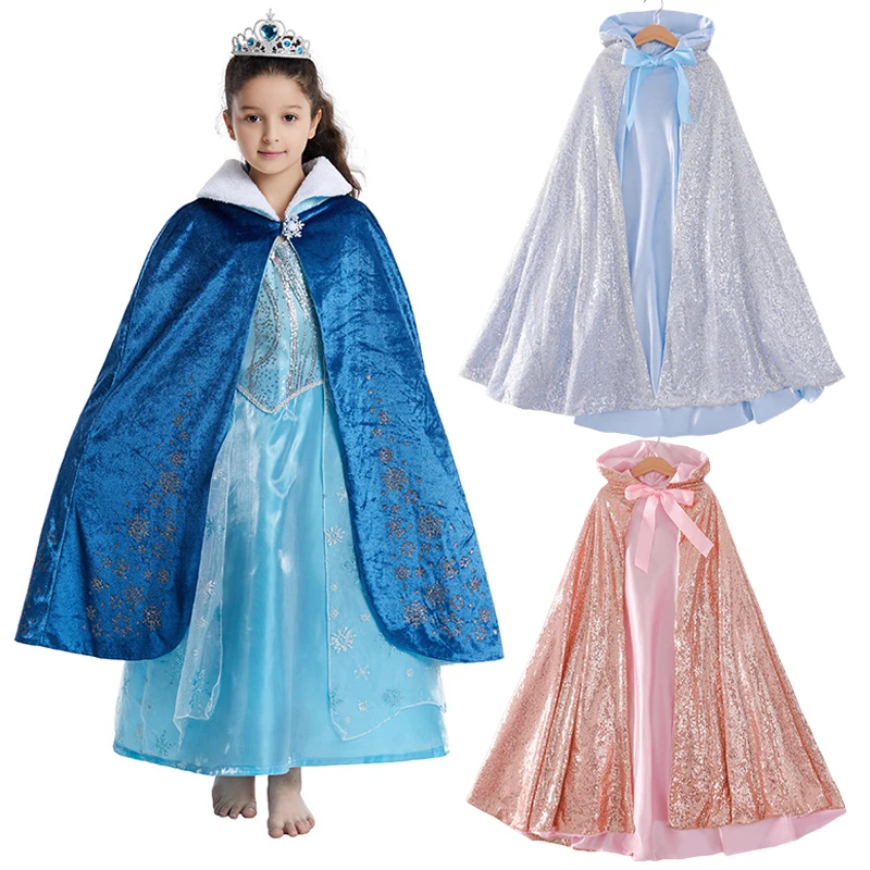 Anime-Disney-Elsa-Cosplay-Frozen-Children-Princess-Cape-Elsa-Queen-Baby ...