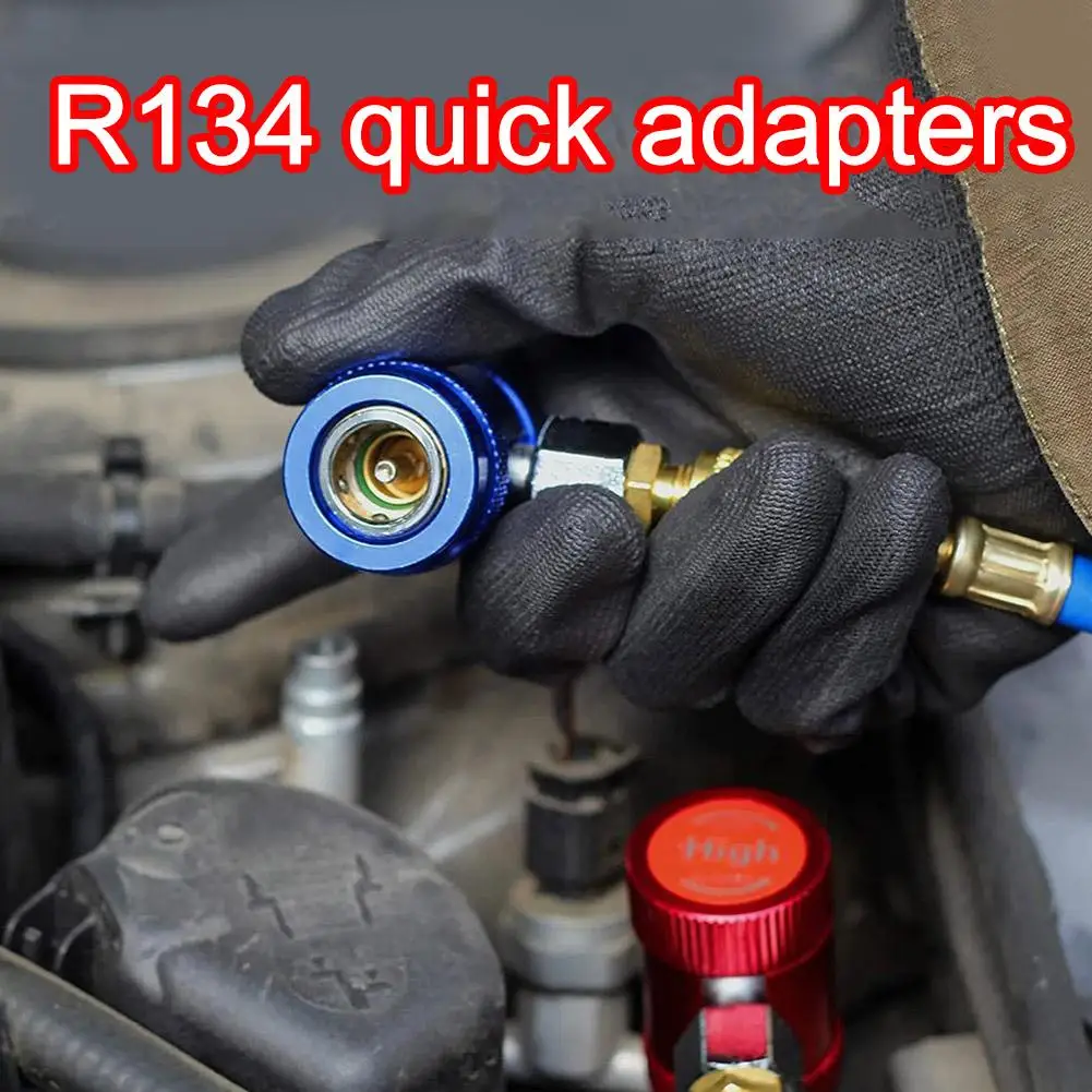 2Pcs-R134A-R1234yf-Quick-Connector-Adapter-Auto-AC-High-Low-Side-R134A ...