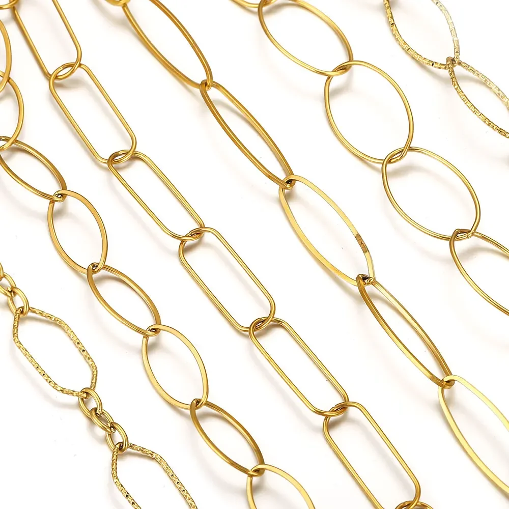 1m Stainless Steel DIY Chains Accessories Gold-plated Suitable for ...
