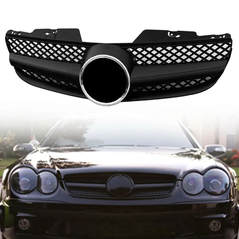 AMG-Style-Front-Grille-Grill-For-Mercedes-Benz-R230-SL-Class-2007-2009 ...