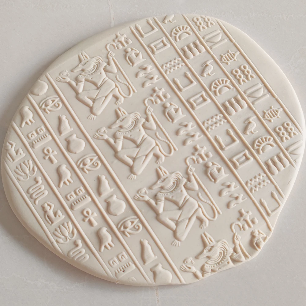 Polymer Clay Egyptian Gods Ancient Hieroglyphs Acrylic Rolling Pin ...