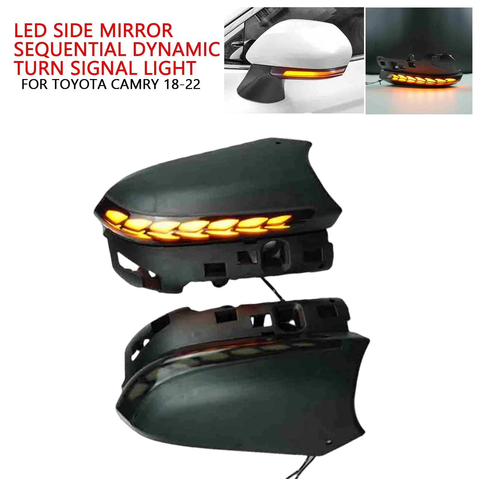 Rear-View-Mirror-Water-Lamp-Turn-Signal-Light-For-Toyota-Camry-2018 ...