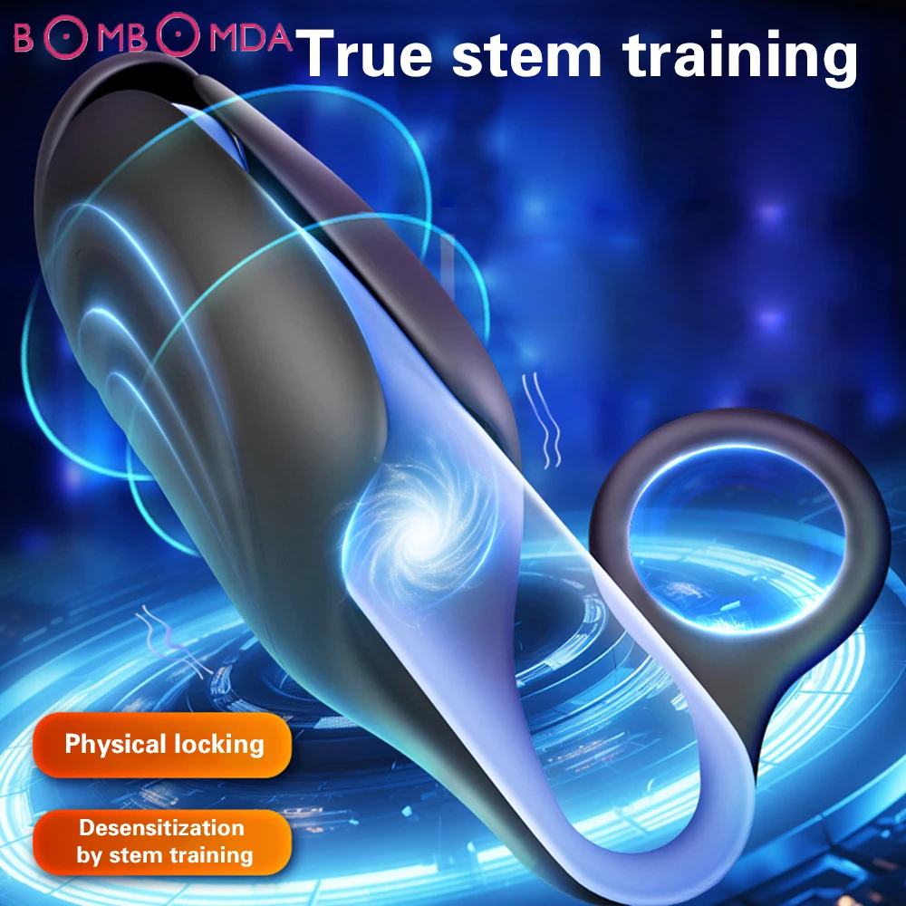 Male-Masturbator-Penis-Training-Endurance-Vibrator-Electric-Shock ...